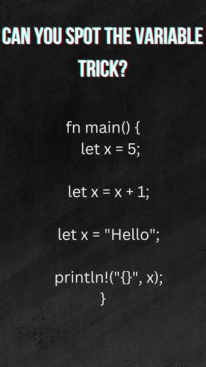Can You Spot The Variable Trick Coding Programminglanguage