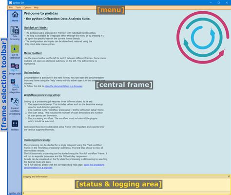 Graphical User Interface — Pydidas