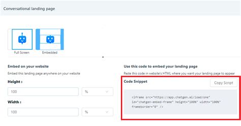 Embedded Bot To Optimise Click To Action Chatgen