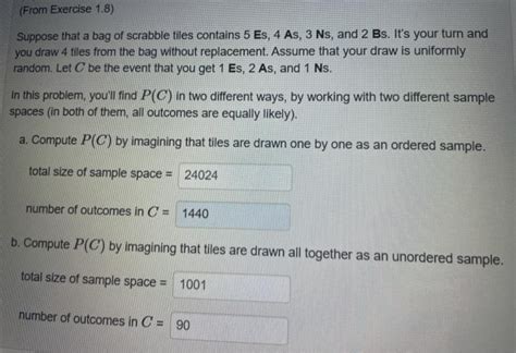 Solved From Exercise 18 Suppose That A Bag Of Scrabble
