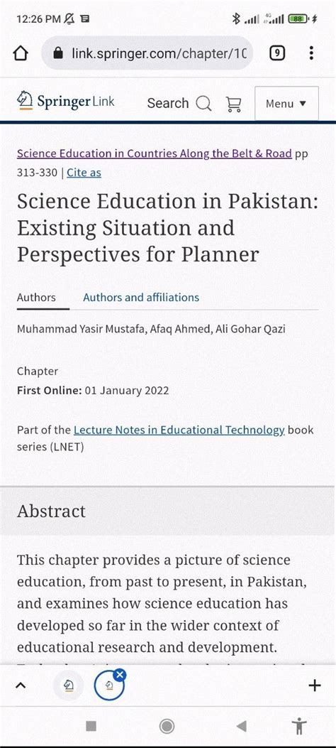 Dr Muhammad Yasir Mustafa On Linkedin Hats Off To The Press Our Paper Titled Science