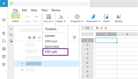 export a spreadsheet support center