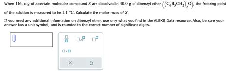 Solved A Certain Liquid X Has A Normal Freezing Point Of Chegg