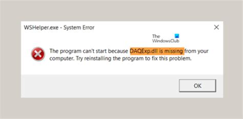 How To Fix DAQExp Dll Is Missing Error On Windows