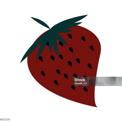건강한 라이프 스타일을위한 여름 과일 딸기 벡터 일러스트 만화 평면 아이콘 흰색 또는 검은 색 배경에 격리 책 스티커 잡지 디자인 0명에 대한 스톡 벡터 아트 및 기타
