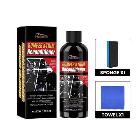 Homonth Car Black Plastic Restorer And Trim Reconditioner 100ml