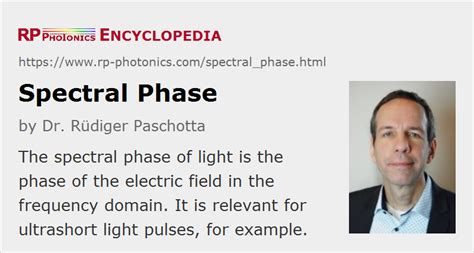 Spectral Phase Intensity Spectrum Frequency Domain Light Pulses