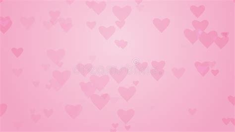 Heart Shapes On Light Pink Background Computer Generated Seamless Loop Romantic Animation Pink