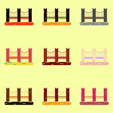 Мост сан франциско металлический мост набор векторных Eps Ai Uidownload