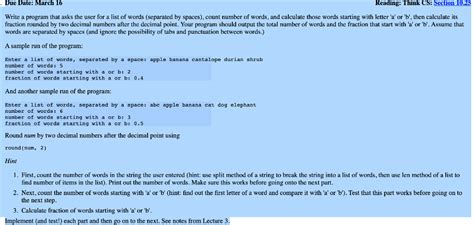 Solved Write A Program That Asks The User For A List Of Chegg