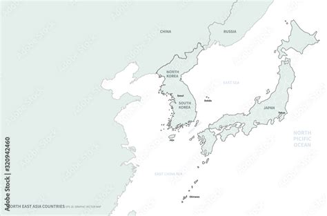 Map Of Korea Dokdo Map Vector Of Korea Map Stock Vector Adobe Stock