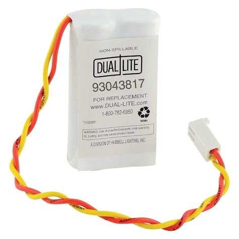 Dual Lite Rplcmnt Batt V Mah Crimp Batt Nimh Mah V Aa Hi Temp Walmart Com