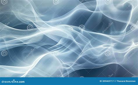 Flowing Abstract White Wave Background With Dynamic Curves Ai