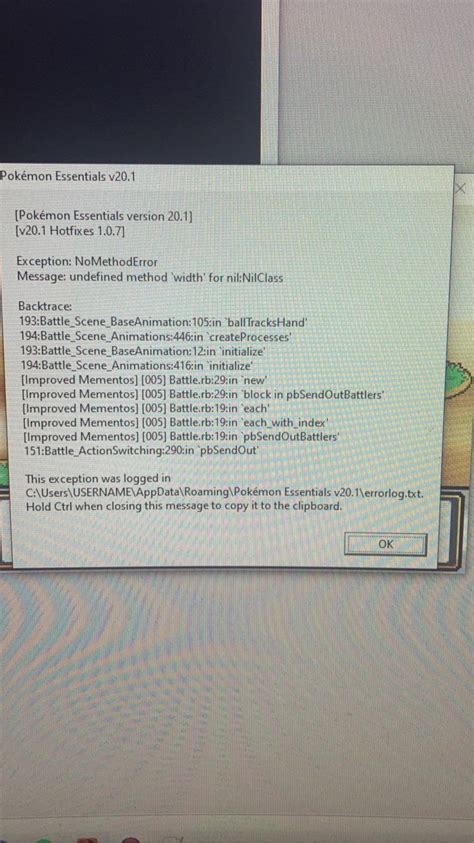 Error Help Rpokemonrmxp