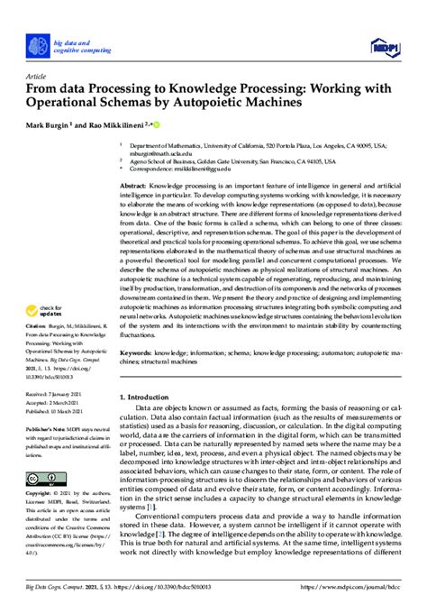 pdf from data processing to knowledge processing working with