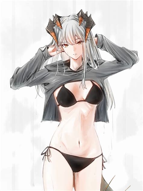 Saria Arknights Drawn By Cheddar N Danbooru