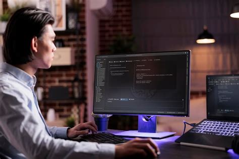 Premium Photo Asian Coder Programming Server Encryption On Firewall