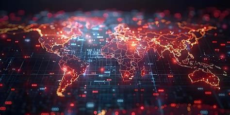 Premium Photo Visualizing Global Population Growth With An Animated Digital World Map Concept