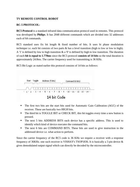 Tv Remote Control Robot Pdf