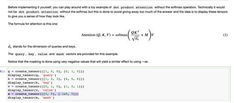 is the mask in the assignment 2 correct nlp with attention models