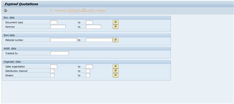 SDQ SAP Tcode Expired Quotations