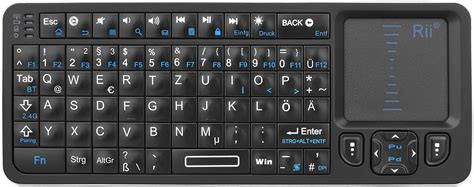 Rii Mini Bluetooth Keyboard With Touchpad Wireless Keyboard With IR Learning And Backlight For