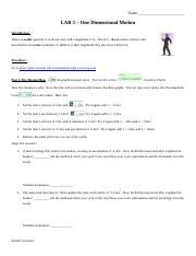 Lab One Dimensional Motion Docx Name LAB One Dimensional Motion Introduction Time