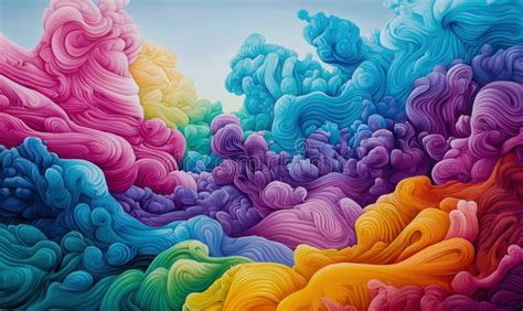 Swirling Clouds Of Vibrant Colors Create A Mesmerizing Abstract Background With Fluid And