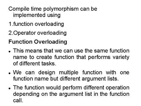 Chapter 6 Polymorphism What Is Polymorphism Polymorphism Means