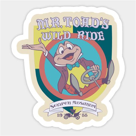 Mr Toads Wild Ride 1955 Mr Toad Sticker Teepublic