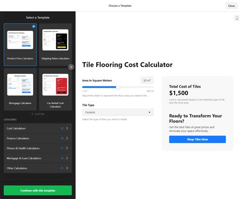 how to create a custom calculator on a website for free