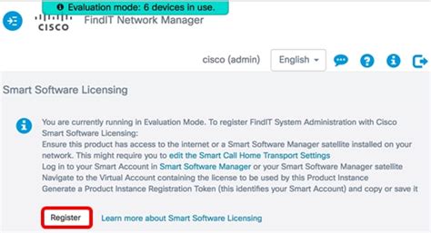 Register FindIT Network Manager To Cisco Smart Account Cisco