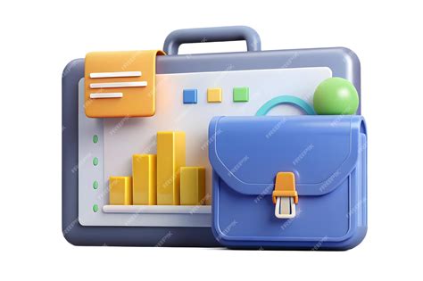 flat briefcase and chart border frame with performance metrics text and copy space concept as a