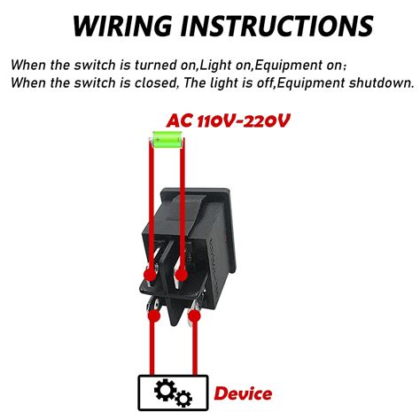 Mxuteuk 5pcs 110v120v Mini Rocker Switch Illuminated