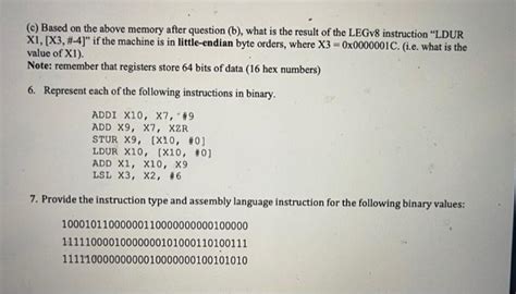 Solved 1 Legv8 Coding A Find At Least Five Different Ways
