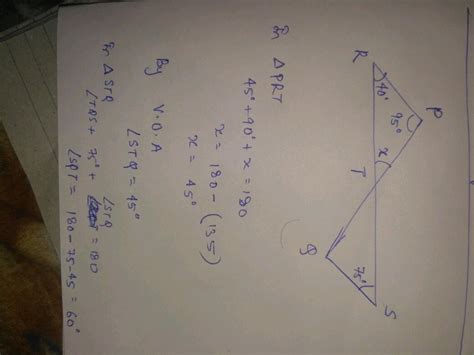 Fig Fig In Fig Lines R Q And R S Intersect Point T