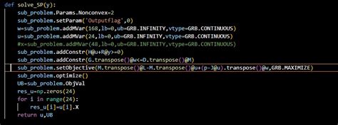 Problem During Trying To Solve A Bilinear Problem Gurobi Help Center