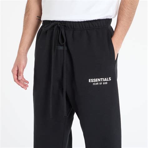 Fear Of God Essentials Classic Fit Fleece Sweatpant Jet Black Footshop