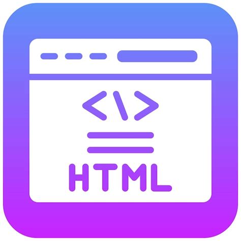 Premium Vector Html Vector Icon Illustration Of No Code Iconset