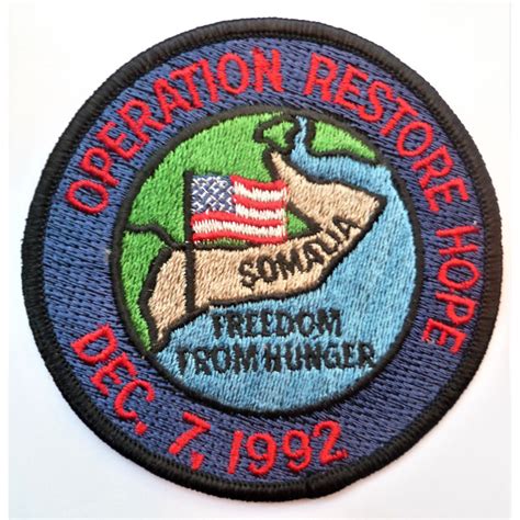 Us Operation Restore Hope Somalia1992 Cloth Patch