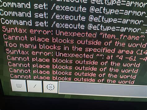 whenever i use the fill command on ps4 it says cannot place blocks