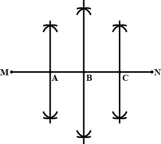 Draw A Line Segment MN Cm Using Ruler And Compass Divide It Into Equal Parts