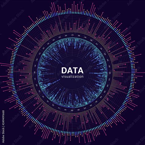 Vetor Do Stock Vector Big Data Visualization Visual Information Complexity Data Analytics