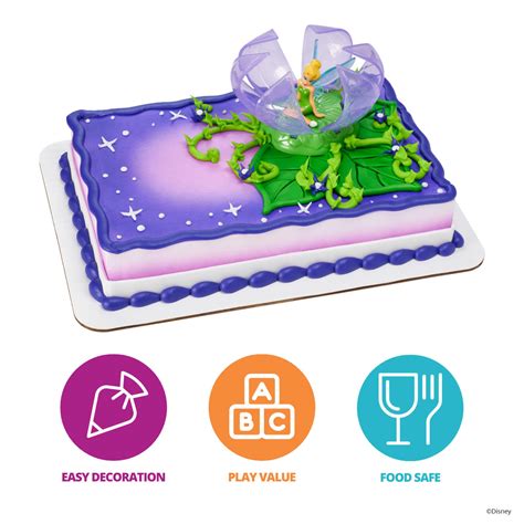 Decopac Set Disney Tinkerbell In Flower Cake Topper 1 Piece Cake Decoration