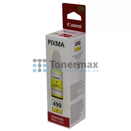 Canon GI-490Y, GI-490 Y, 0666C001 (inkoustová lahvička originální ...