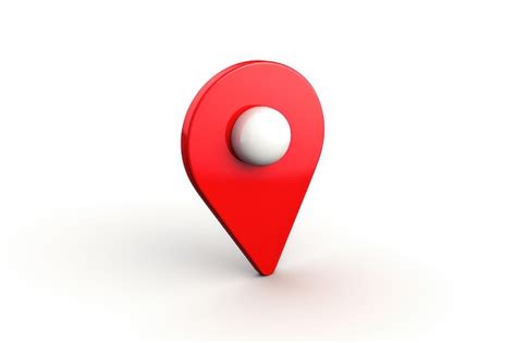 Premium AI Image Red Location Map Pointer Pin Isolated On White Background
