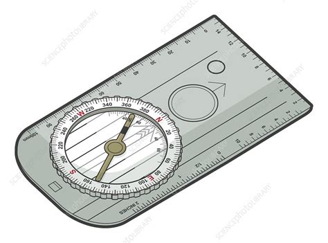 Basic Orienteering Compass Illustration Stock Image C0537486