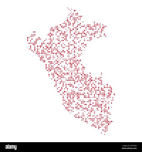 Peru Silhouette Pixelated Generative Pattern Illustration Stock Vector