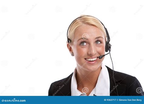 Beautiful Receptionist On The Phone Stock Image Image Of