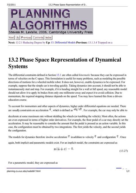 Pdf 13 2 Phase Space Representation Of Dynamical Systems Dokumen Tips